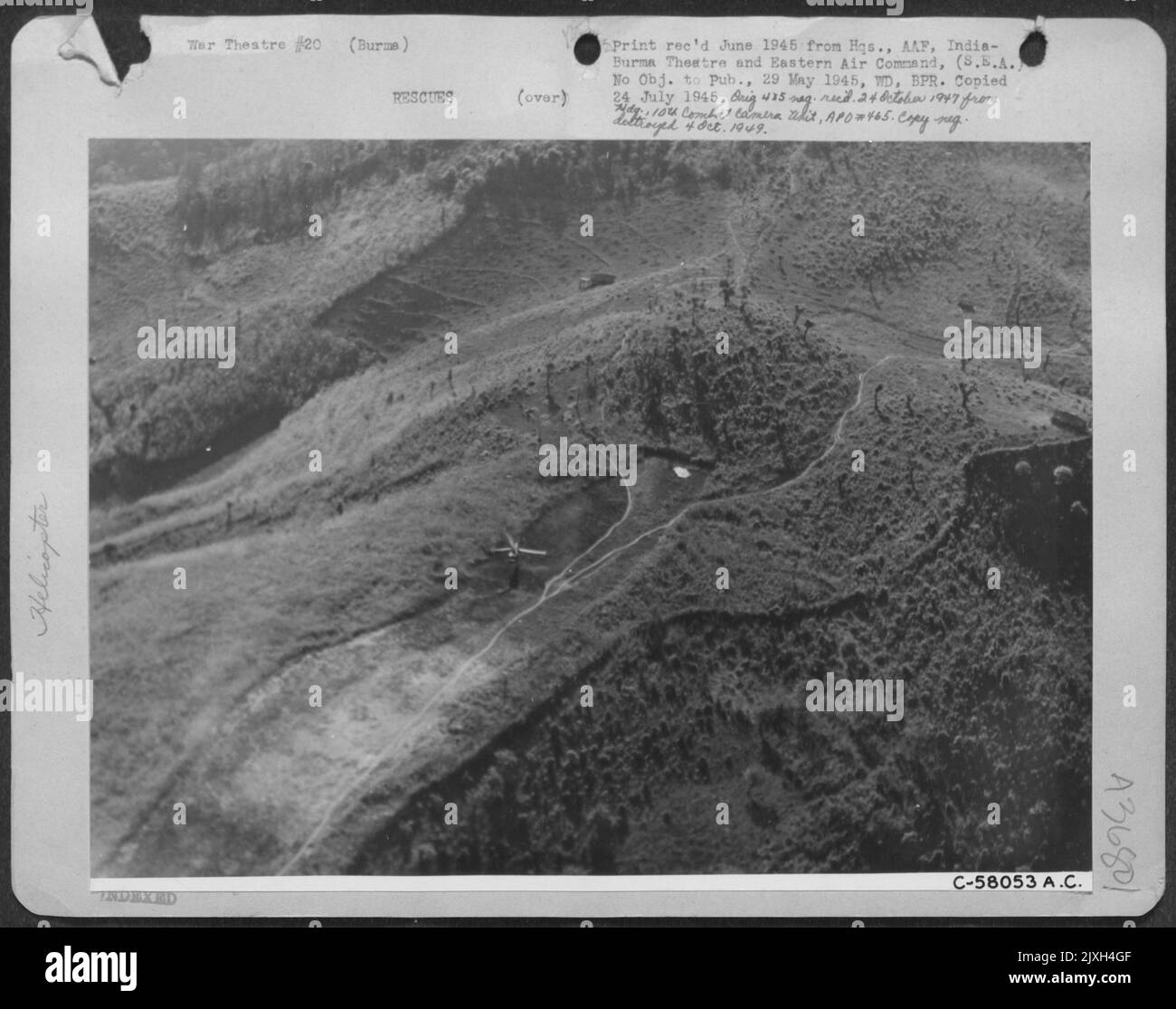An Aerial View Of The Mountain Top In The Naga Hills In Burma Showing ...