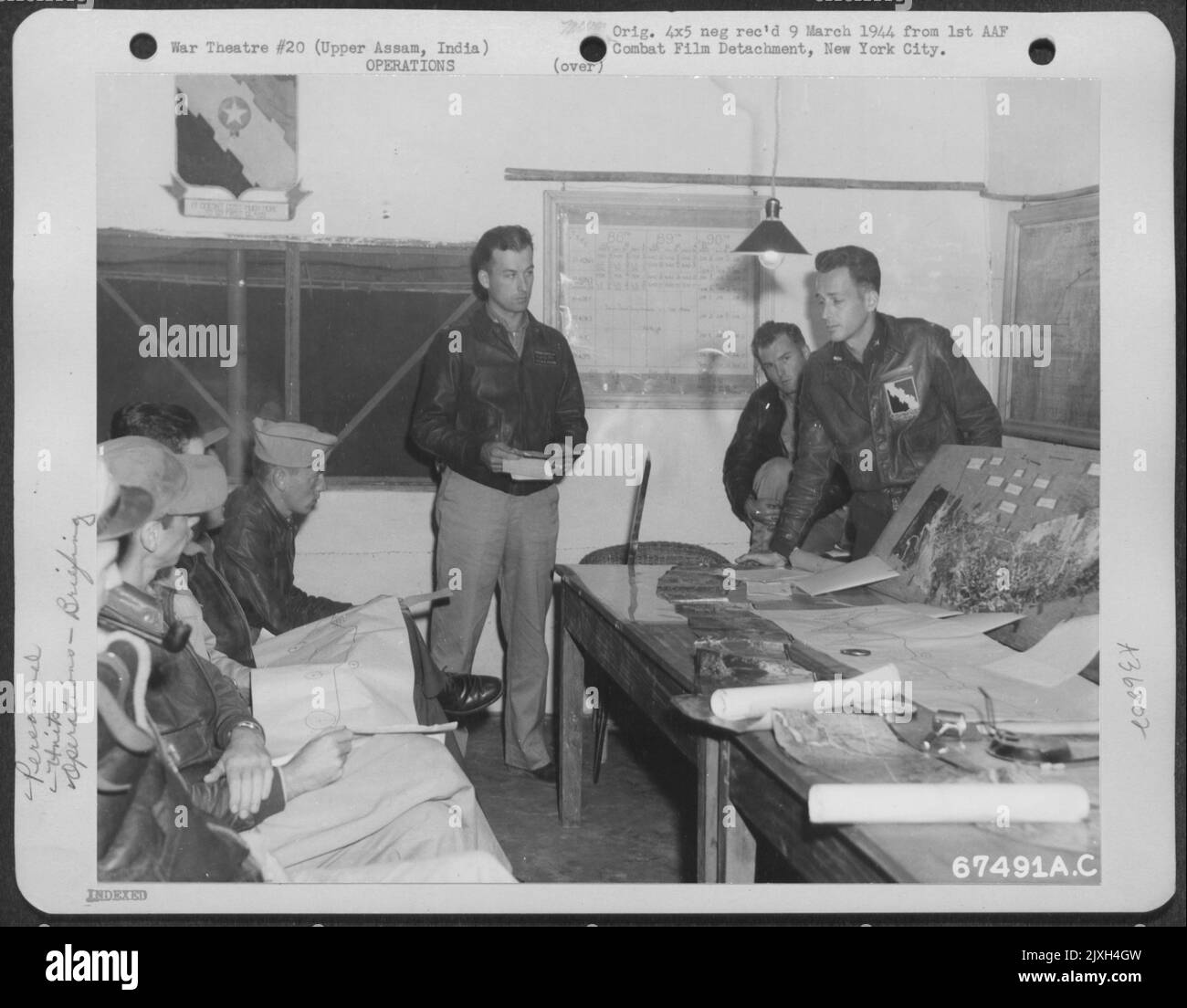Lt. B. Shuman (Left) Of L.I., New York, Intelligence Officer Of The ...