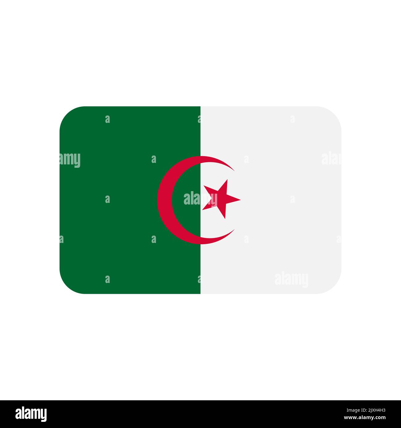 Algeria vector flag isolated on white background Stock Vector Image & Art - Alamy
