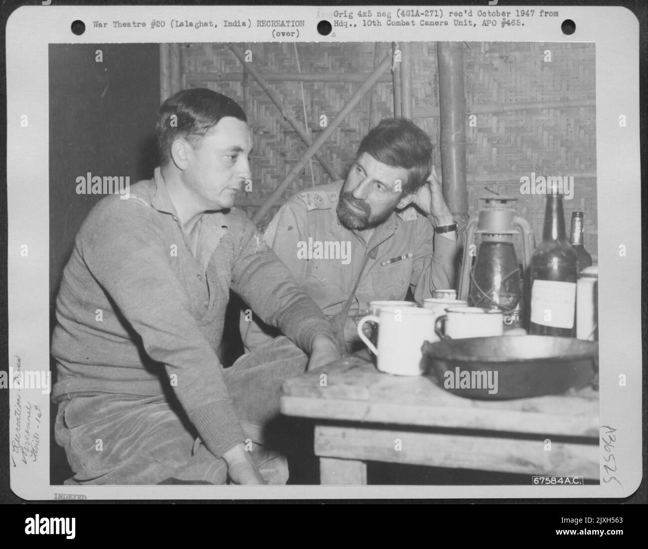 General Orde Charles Wingate Has Dinner With An Unidentified British ...
