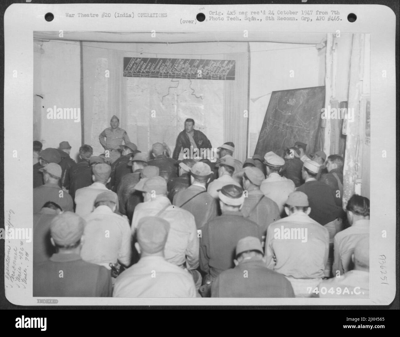Capt. A. L. Mcmurtry, Plainfield, New Jersey, Briefing Crew Members Of ...