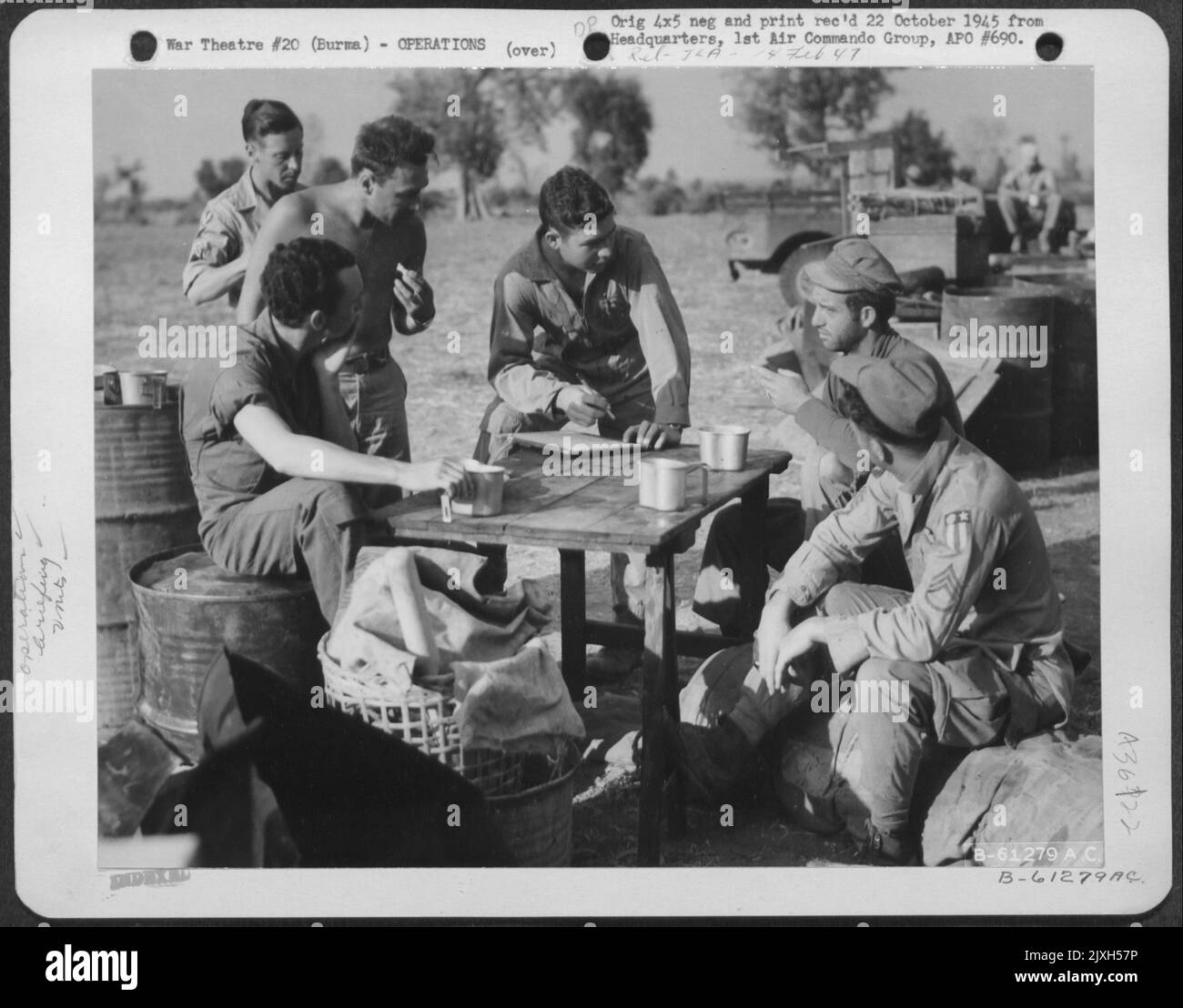 Personnel Of The 1St Air Commando Group Being Briefed. Burma, 15 March ...