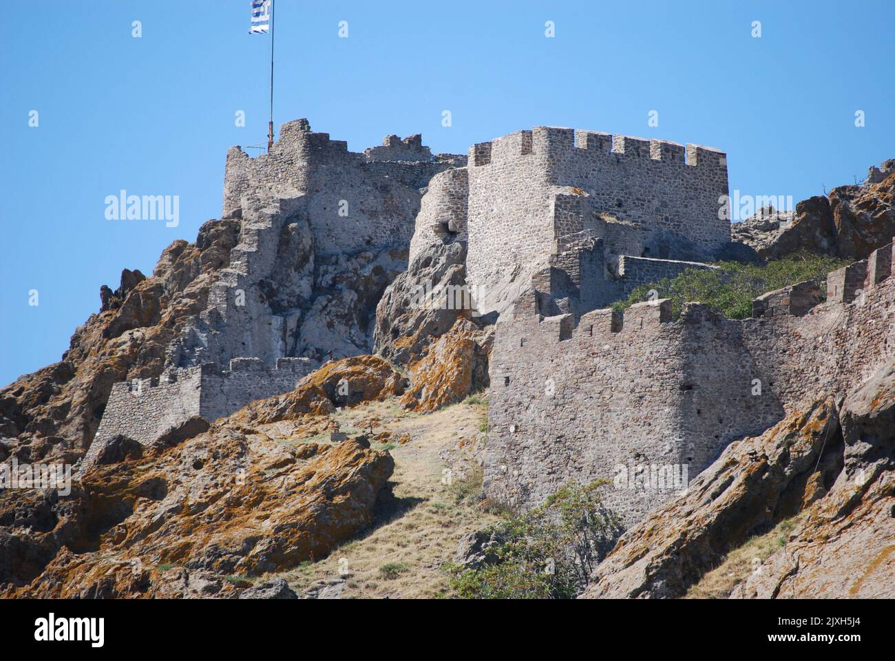Myrina castle, Lemnos island, Aegean, Greece Stock Photo - Alamy