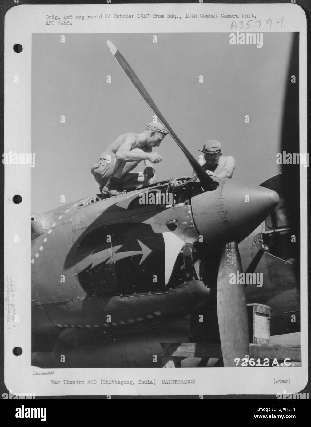 Ground Crew Members Of The 459Th Fighter Squadron, Nicknamed The 'Twin ...