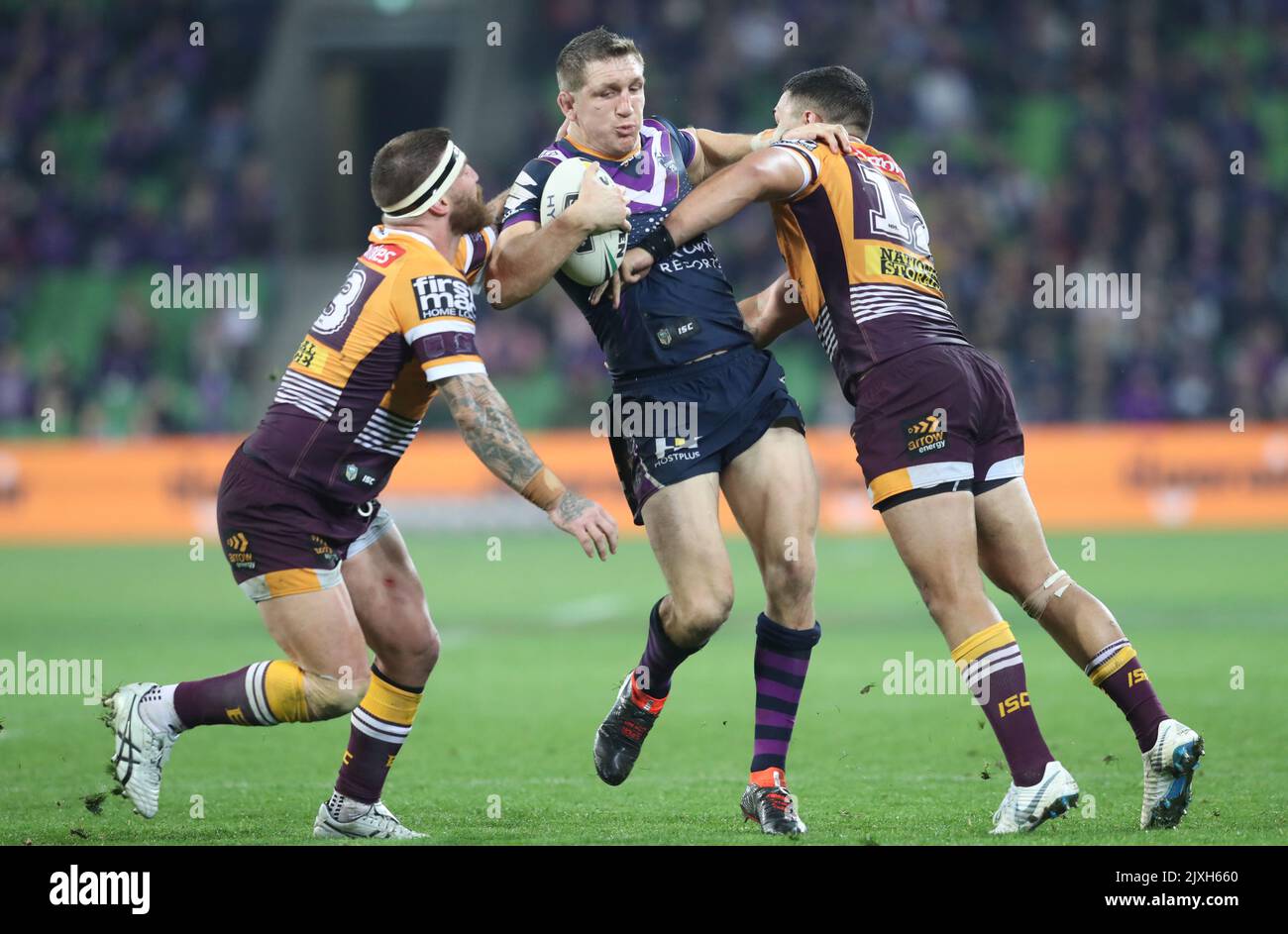 Ryan Hoffman in action for the Storm in the round 14 Melbourne Storm V ...