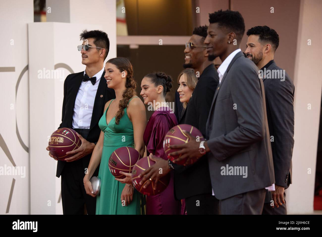 Reyer players and guests attend the "Il Signore Delle Formiche" red ...