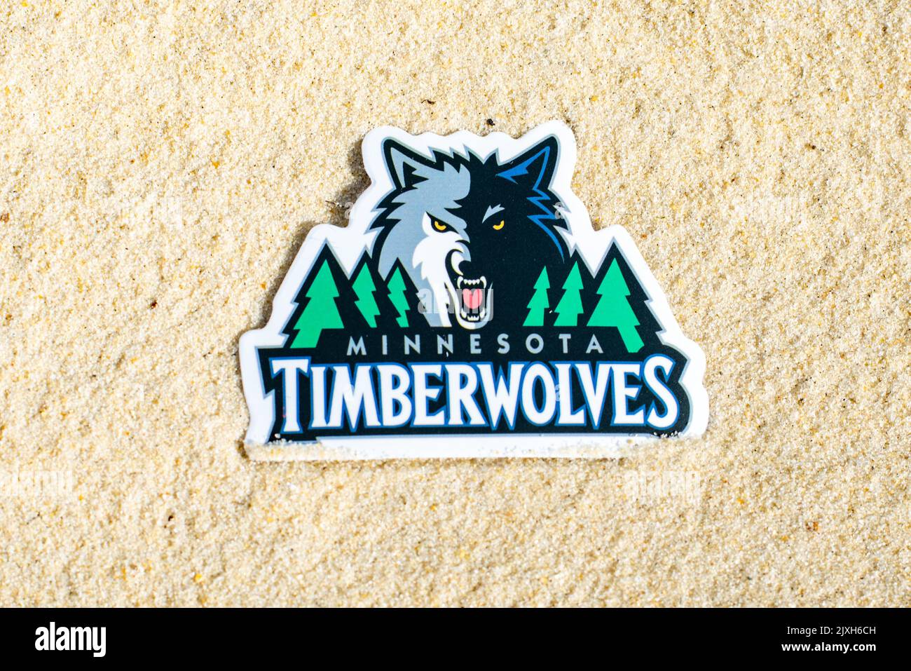 September 15, 2021, Moscow, Russia. The emblem of the Minnesota ...