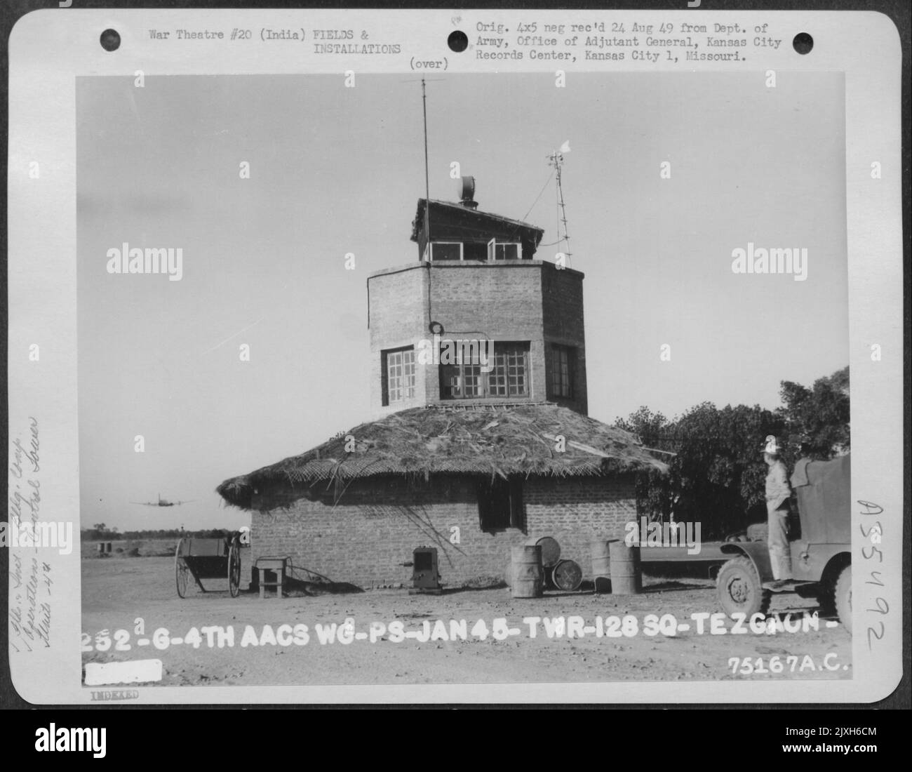 Control Tower Of 4Th Army Airways Communications System Wing At An Air ...