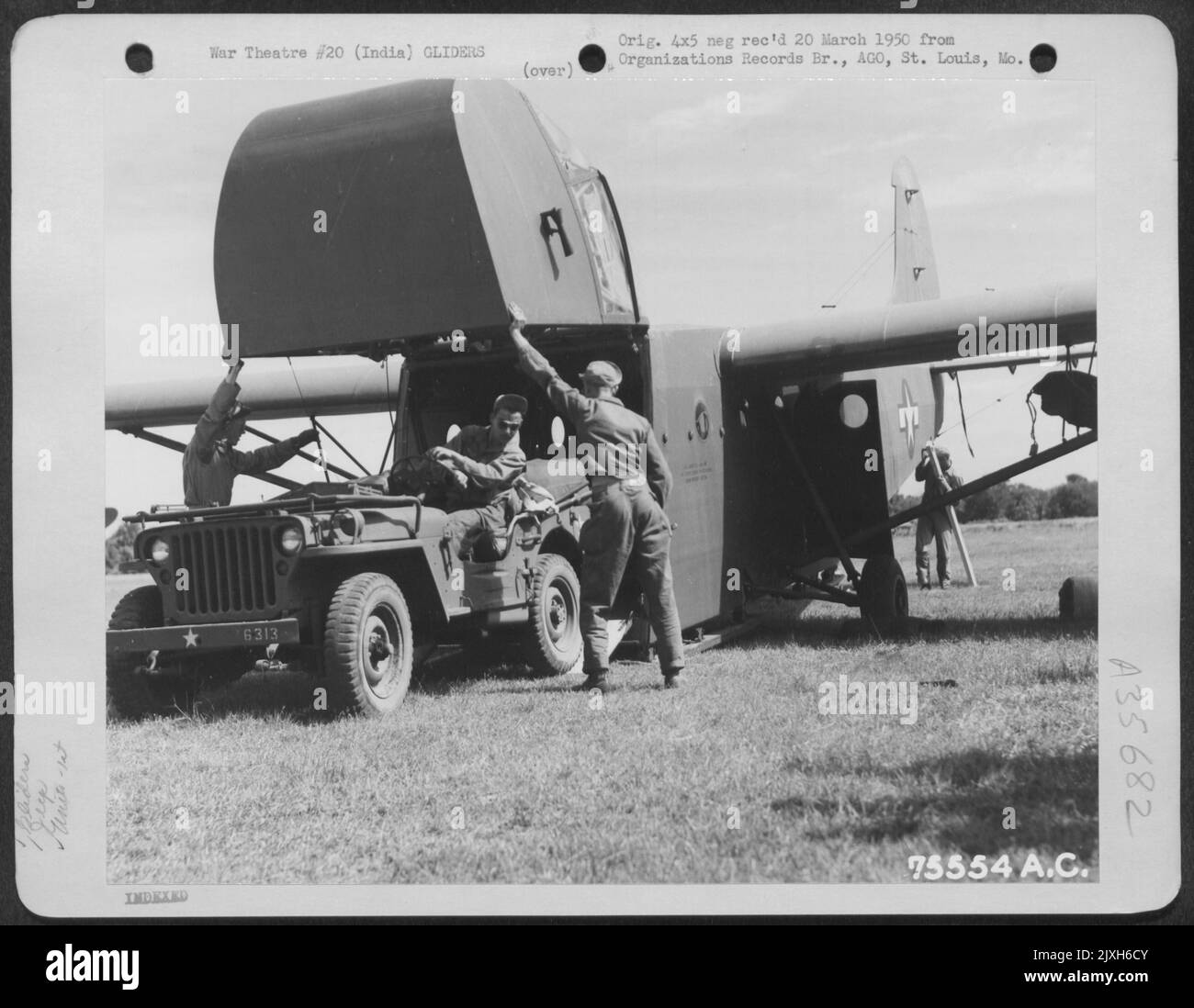 A 1St Air Commando Jeep Is Driven Out Of A Glider During Landing ...