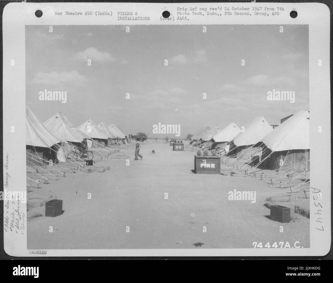7Th Bomb Group Area At Karachi Air Base, India, Showing One Slit Trench ...