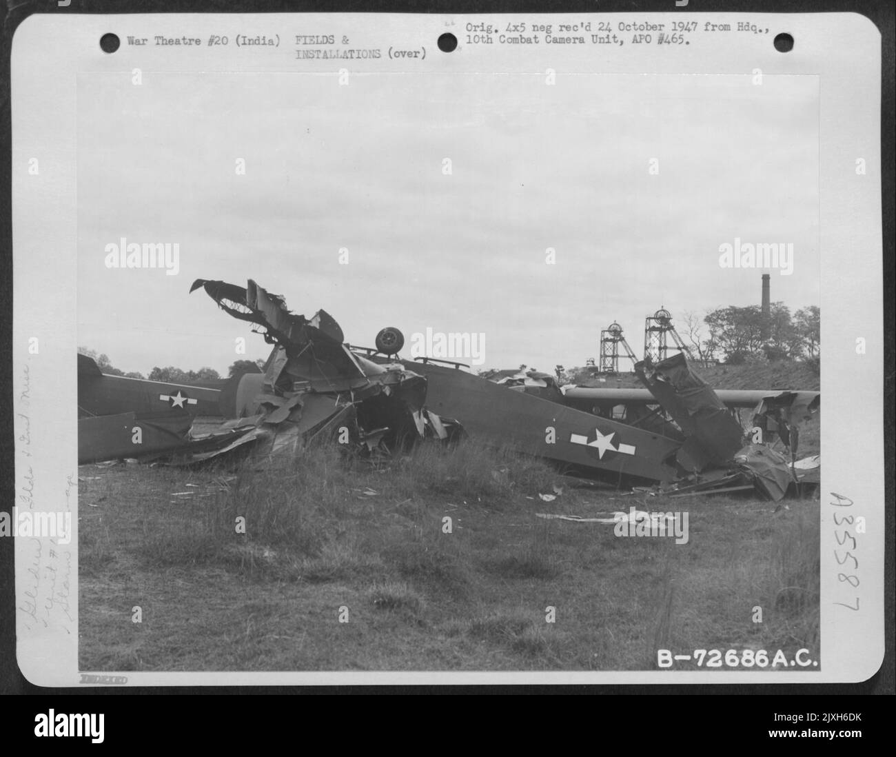 Damaged Gliders Of The 1St Air Commando Group, Resulting From A Wind ...