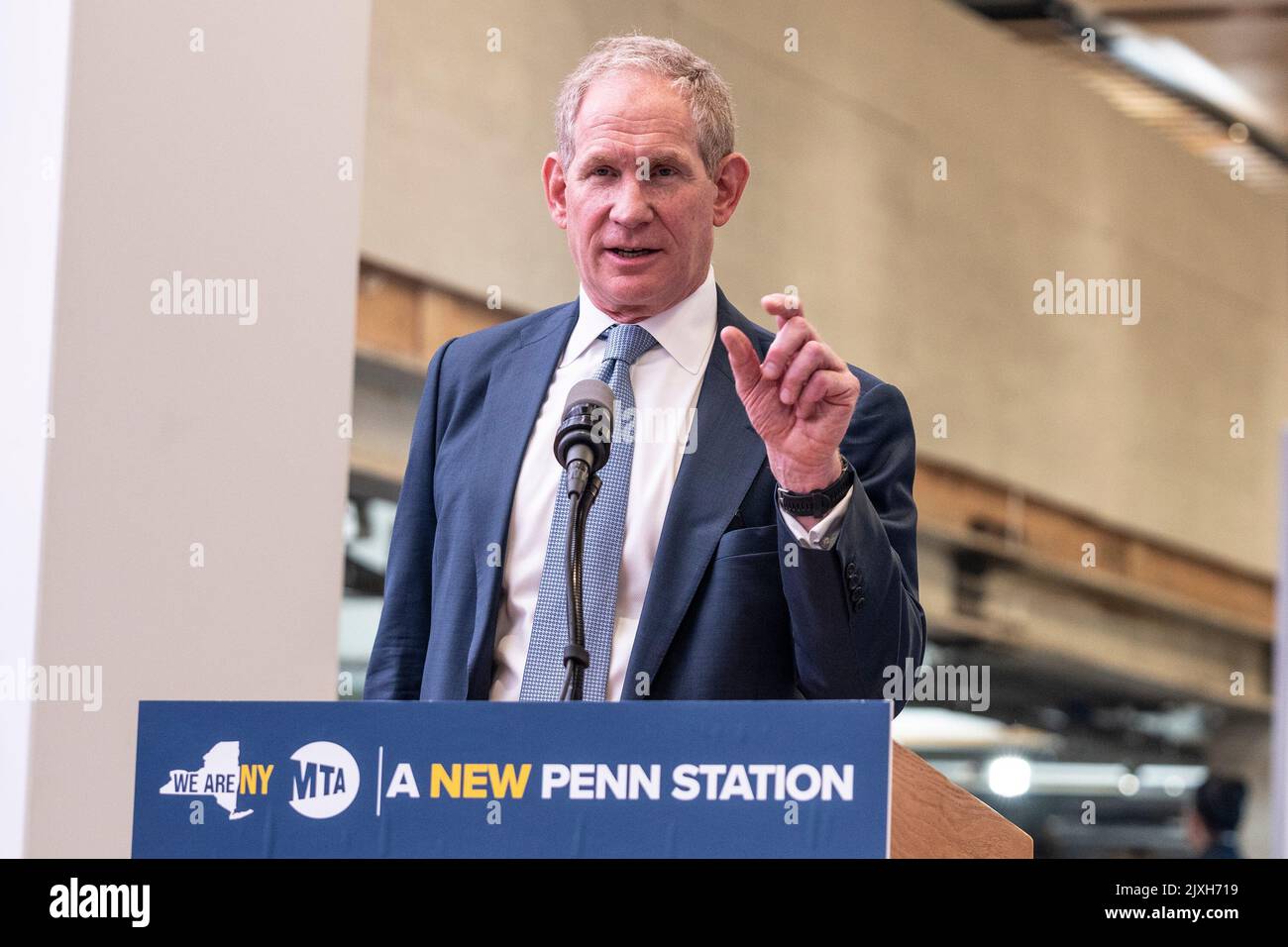 MTA Chair and CEO Janno Lieber speaks during announcement by Governor ...