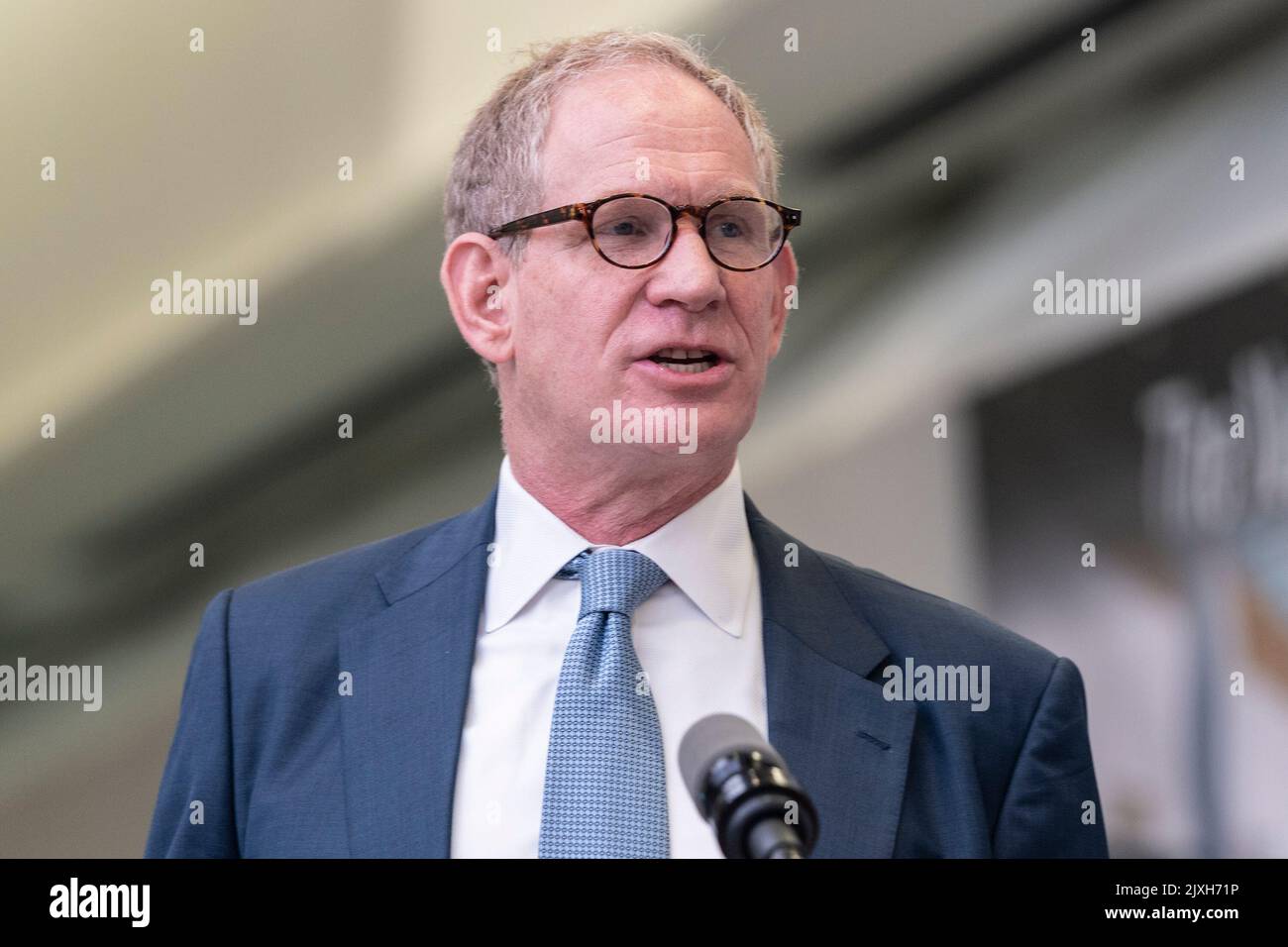 MTA Chair and CEO Janno Lieber speaks during announcement by Governor ...