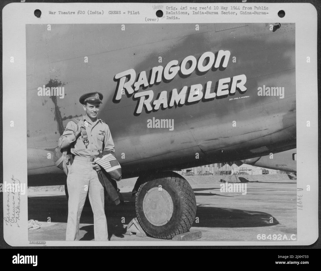 Capt. Raymond D. Rote, Pilot Of The Consolidated B-24 "Rangoon Rambler ...