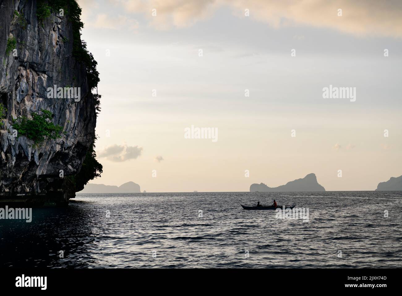 Palawan, Philippines, Tourists Kayaking and Exploring the Natural ...