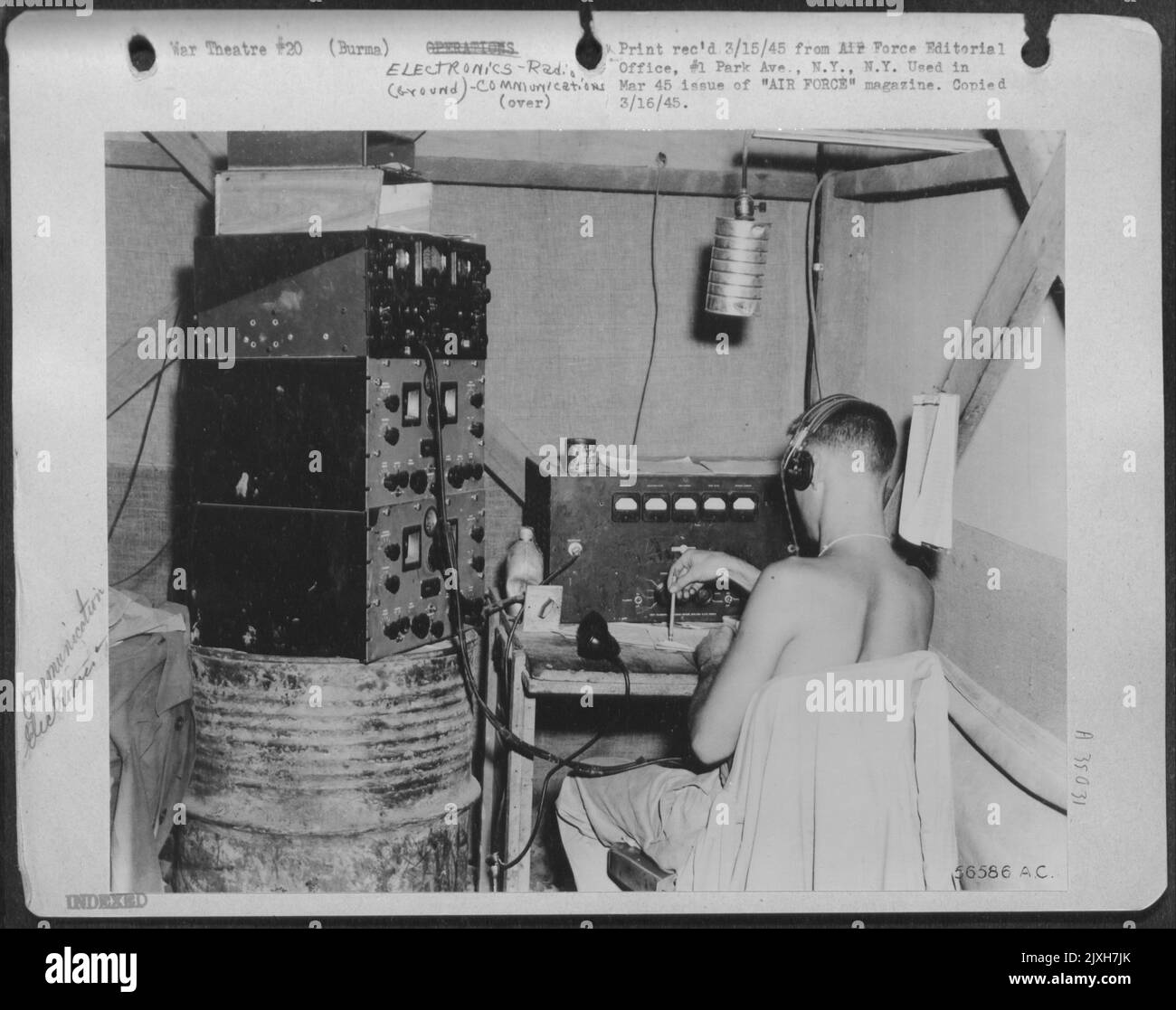 Makeshift Facilities Were Used To Set Uo Radio Communications At The ...