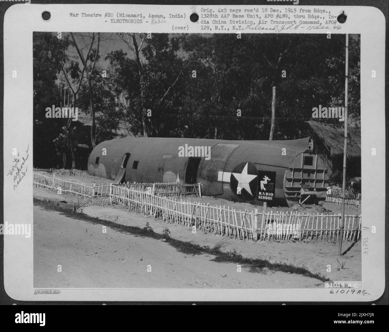 Exterior View Of Radio School, 1328Th Aaf Base Unit, Misamari, Assam ...