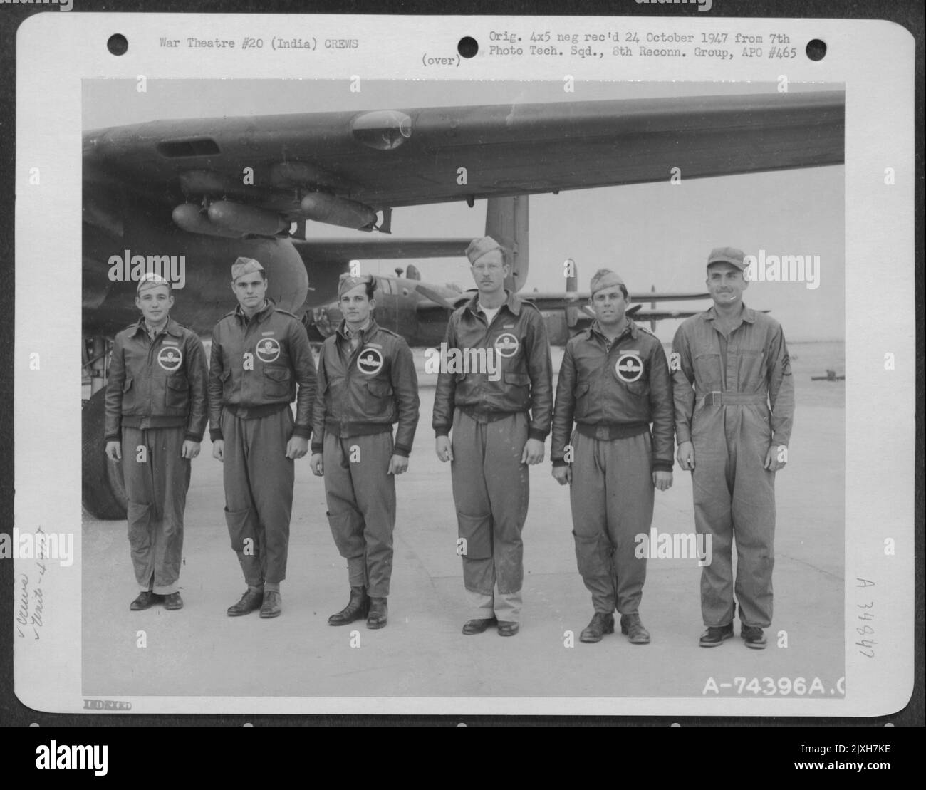 Crew Members Of The 491St Bomb Squadron By Their North American B-25 At ...