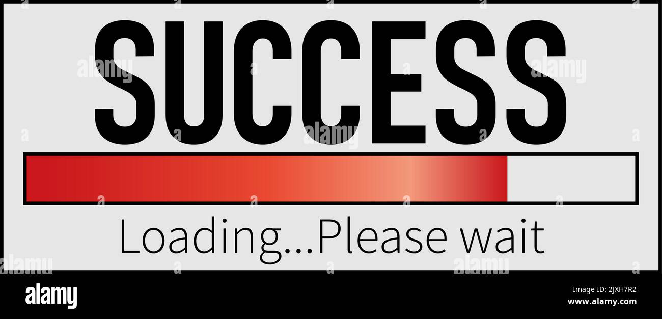 Design of success progress bar loading, concept of creating or waiting ...