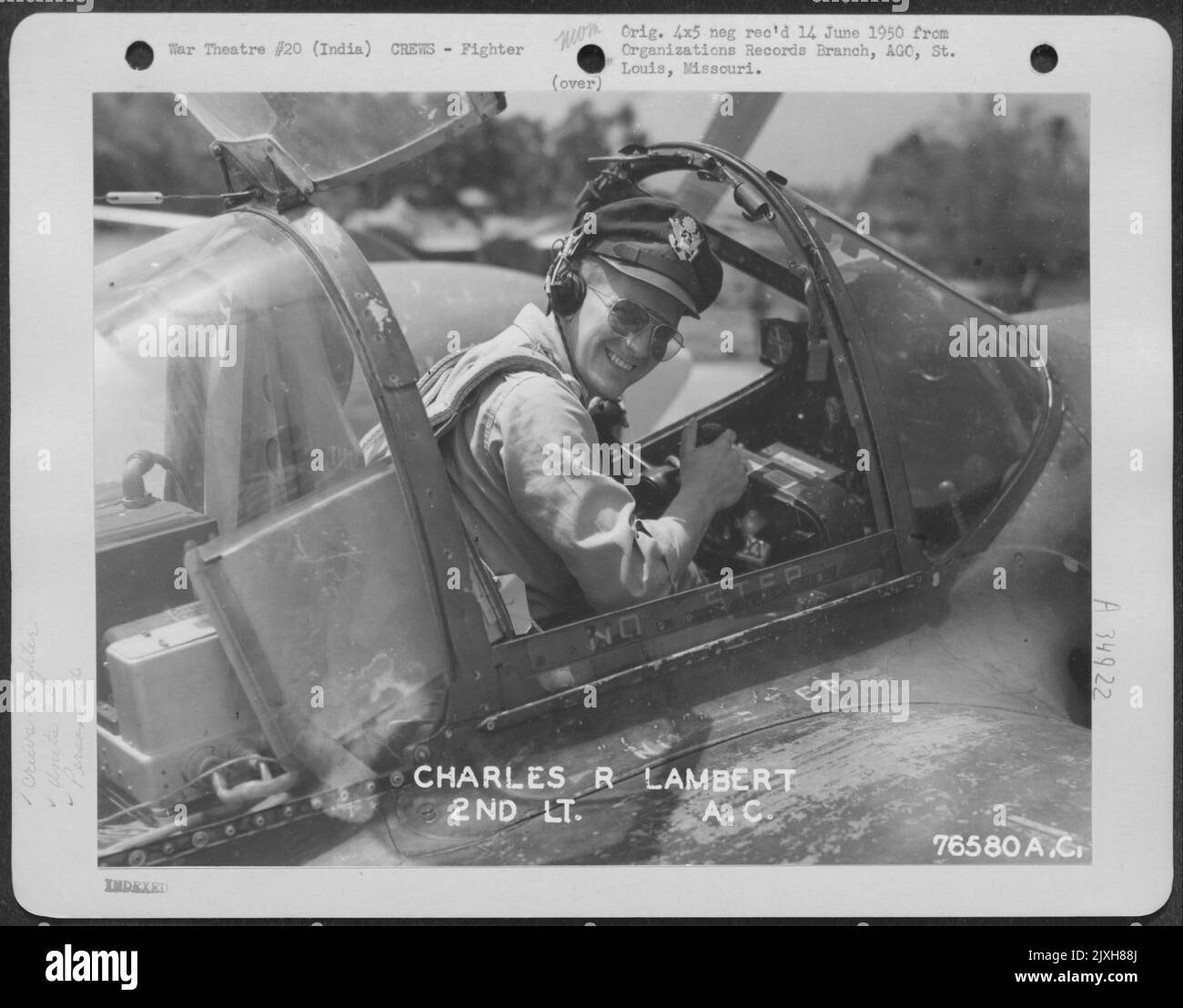 2Nd Lt. Charles R. Lambert Of The 9Th Photographic Reconnaissance ...