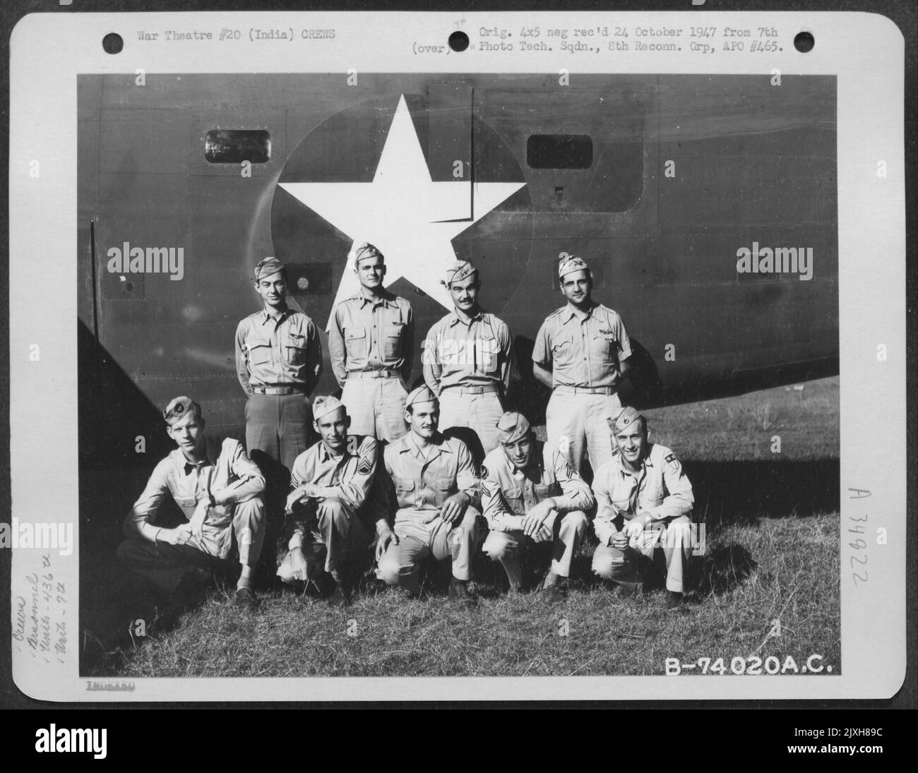 Lt. Morse And Crew Of The 436Th Bomb Squadron, 7Th Bomb Group Pose ...