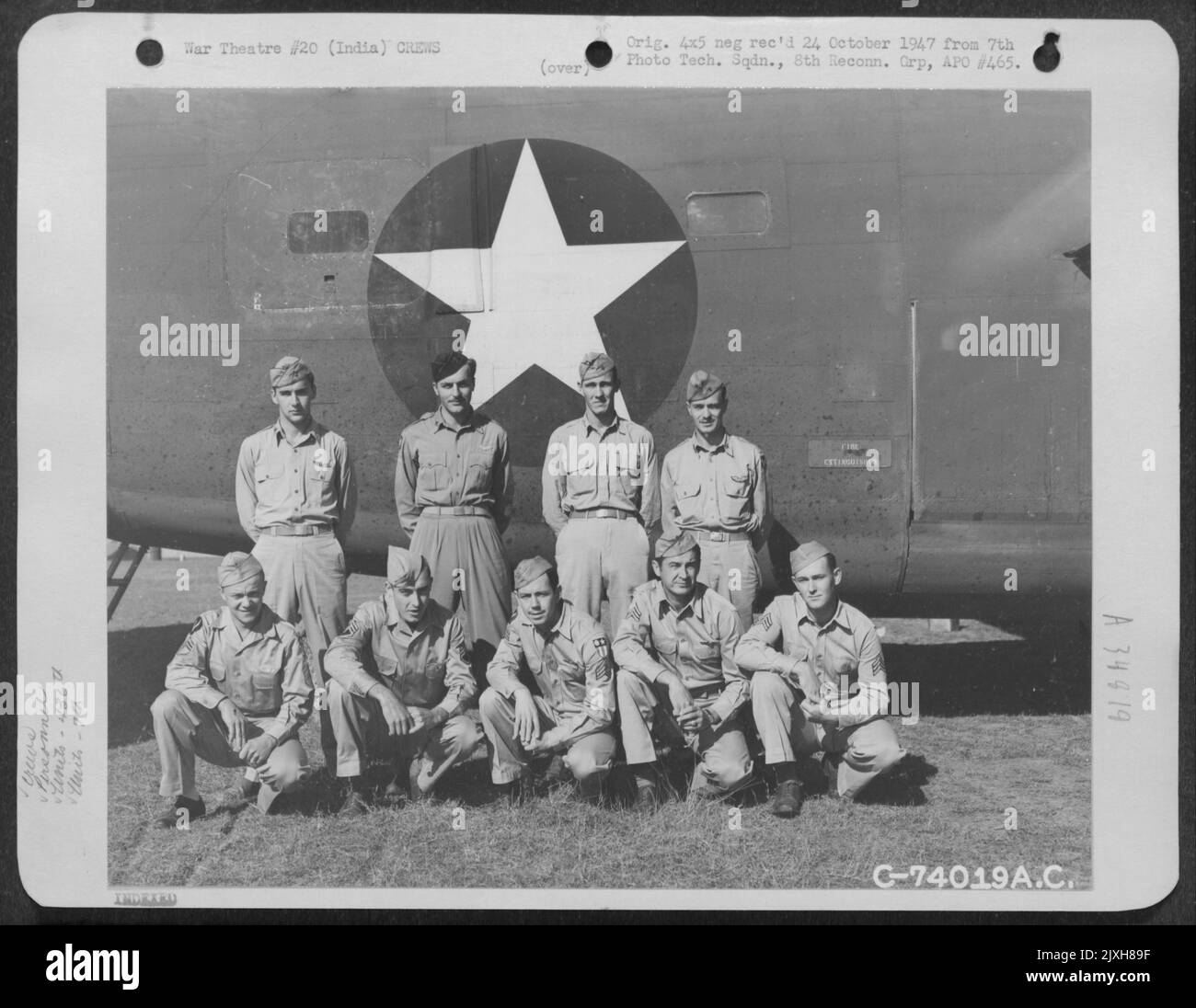 Lt. Disher And Crew Of The 436Th Bomb Squadron, 7Th Bomb Group Pose ...