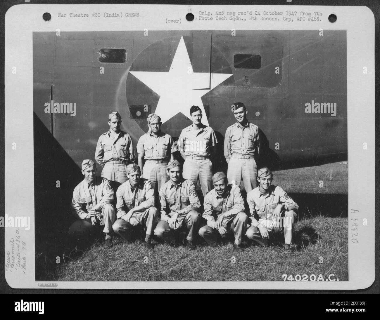 Lt. Rote And Crew Of The 436Th Bomb Squadron, 7Th Bomb Group Pose ...