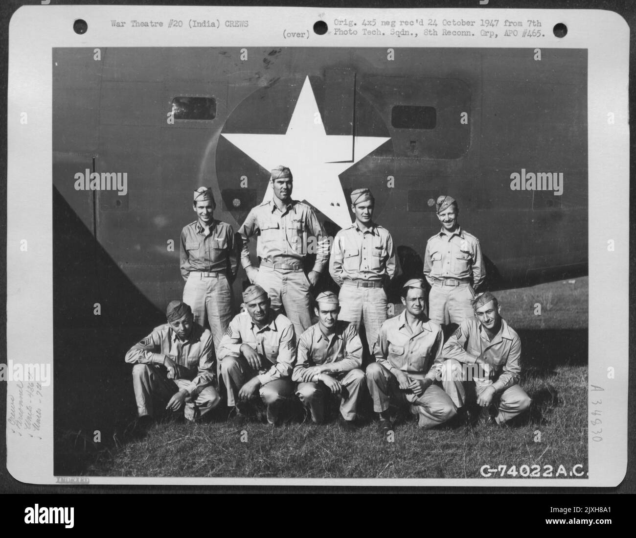 Capt. Winters And Crew Of The 436Th Bomb Squadron, 7Th Bomb Group Pose ...