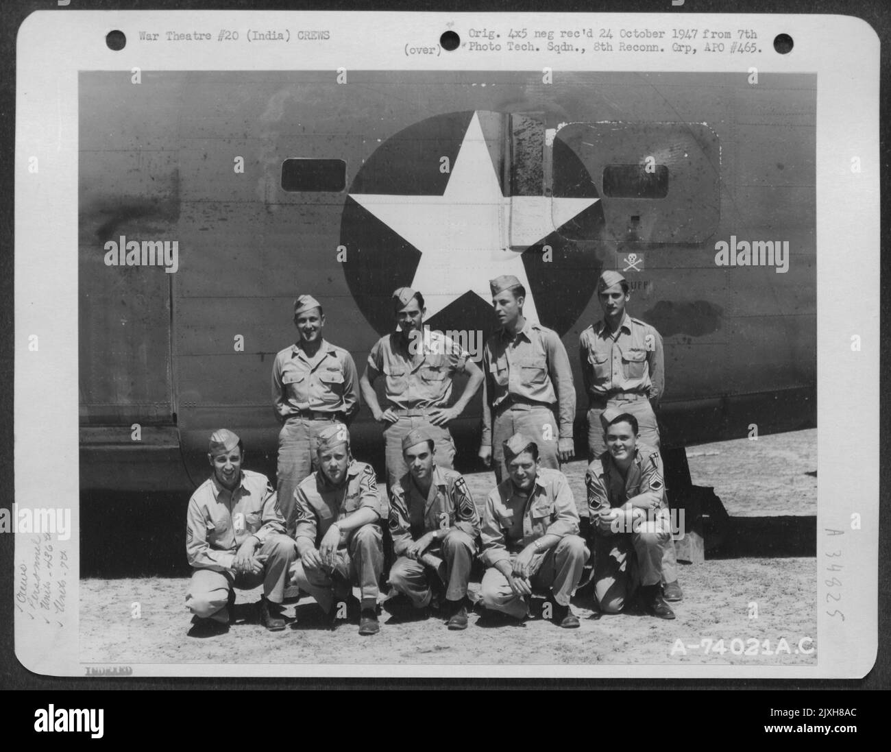 Lt. Kellogg And Crew Of The 436Th Bomb Squadron, 7Th Bomb Group Pose ...