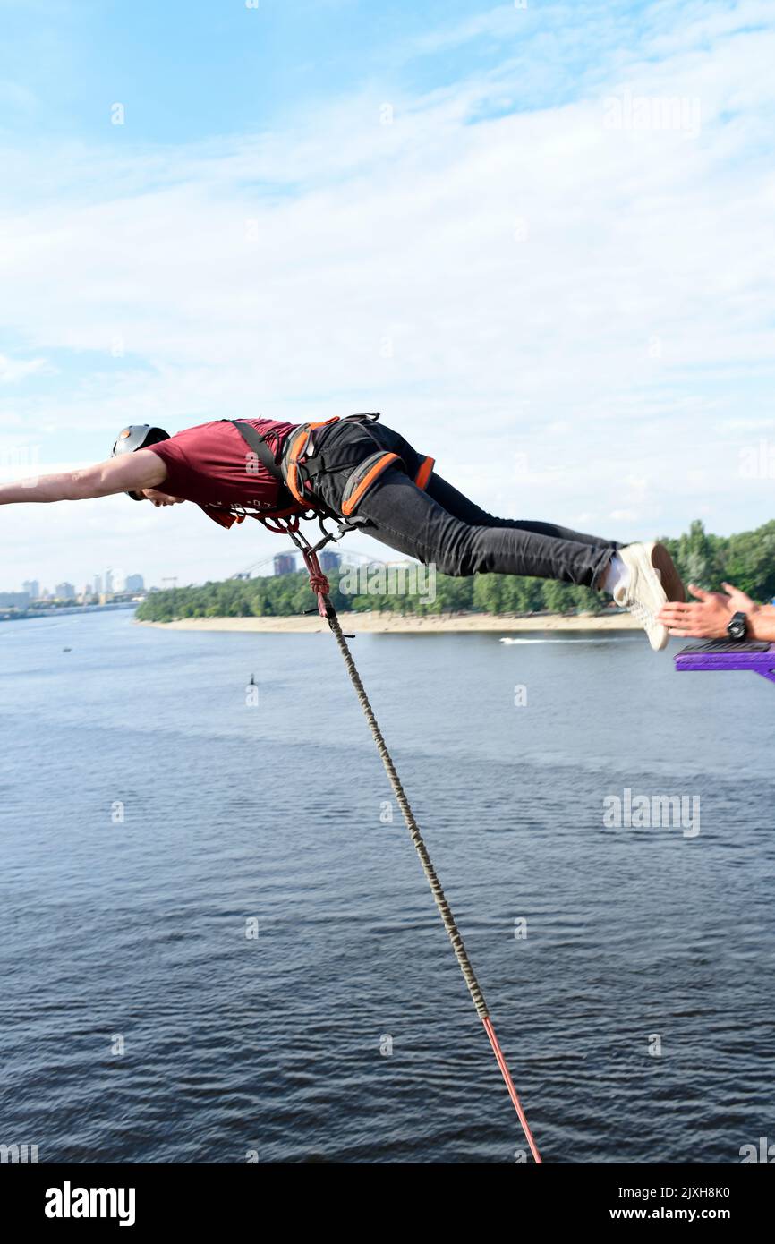 Kiev, Kiev: Bridging, Dnipro (Dnieper) River, Parkovy (Pedestrian ...