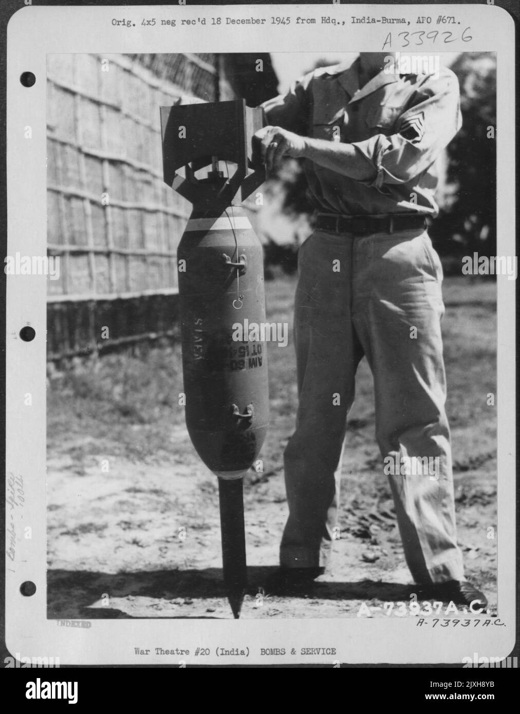 100 Pound, M-30 Spike Bomb Used By Bombers Of The 10Th Air Force In Low ...