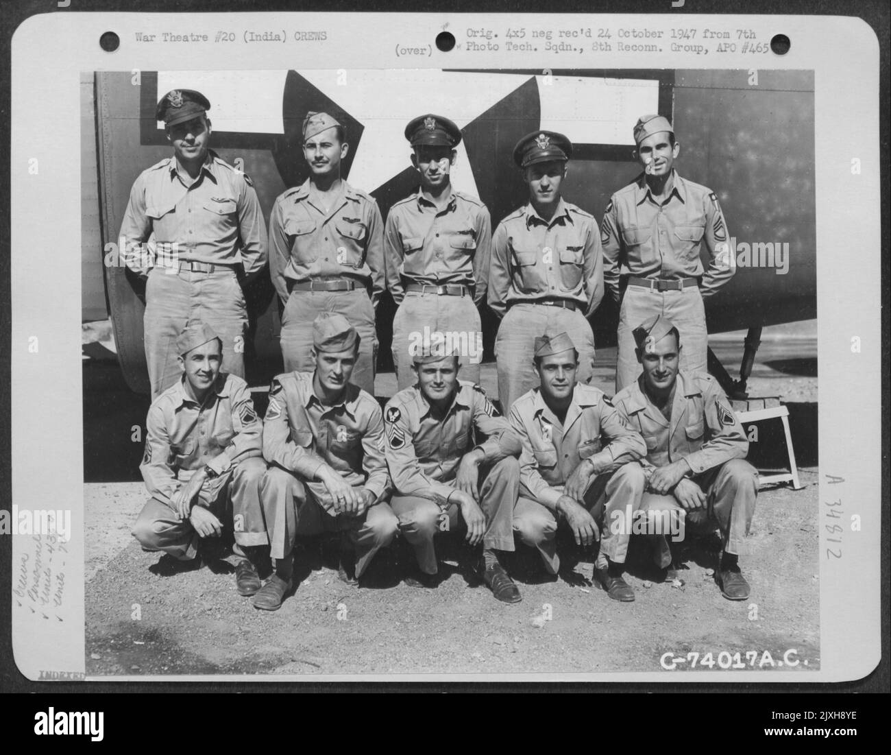 Lt. Thornburg And Crew Of The 436Th Bomb Squadron, 7Th Bomb Group Pose ...