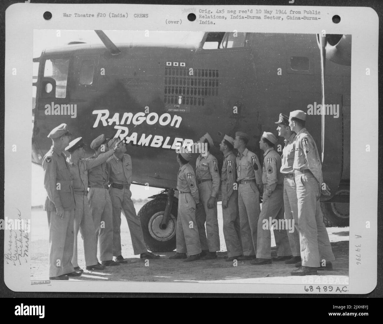 Major General George E. Stratemeyer (Far Left) And Crew Of The ...