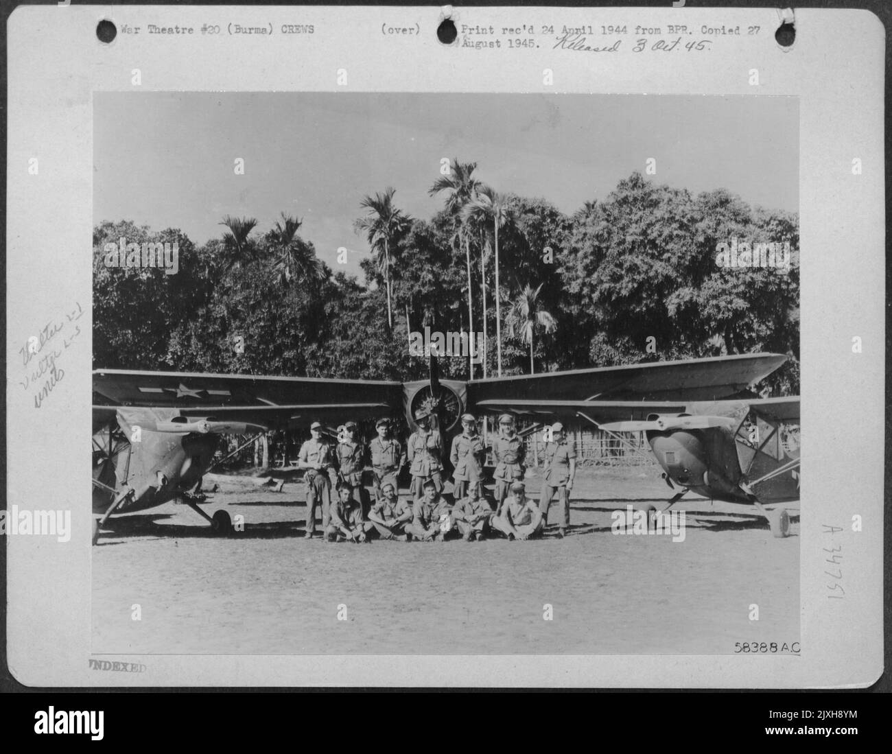 Vultee L-5 Pilots Of The 1St Air Commando Group Standing In Front Of An ...