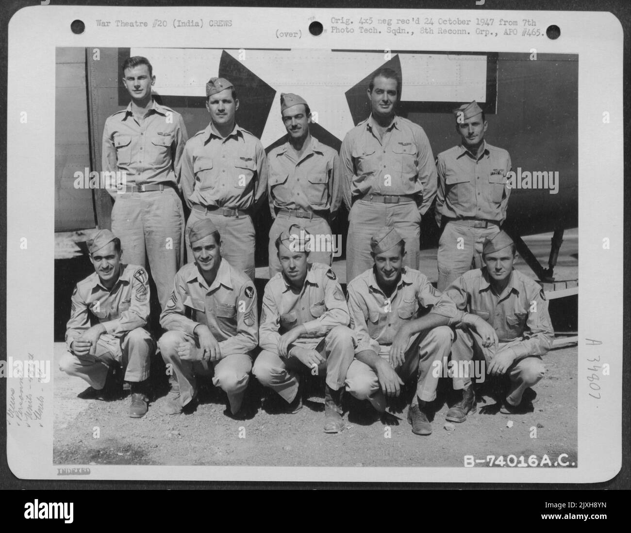 Lt. Joy And Crew Of The 436Th Bomb Squadron, 7Th Bomb Group Pose Beside ...