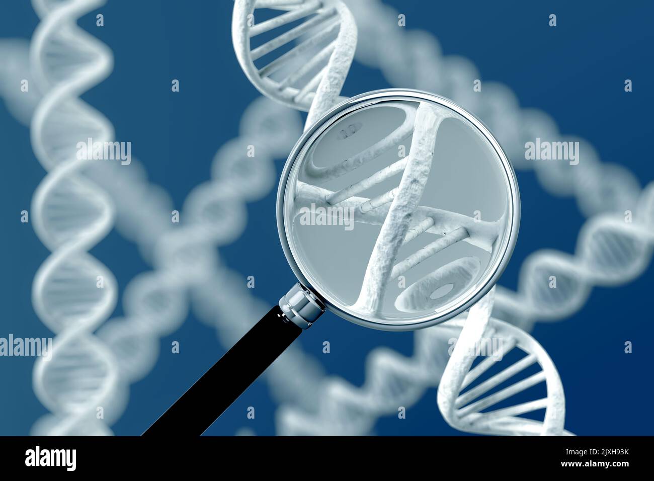 Dna strands with magnifying glass hi-res stock photography and images ...