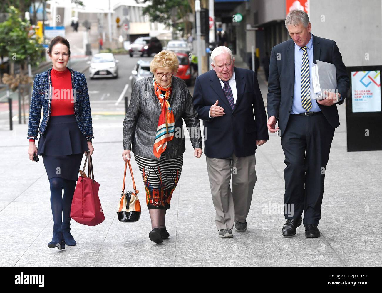 (L-R) Kate Greer, her parents Mary and Henry Wagner and brother Denis ...