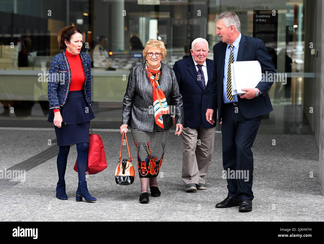 (L-R) Kate Greer, her parents Mary and Henry Wagner and brother Denis ...