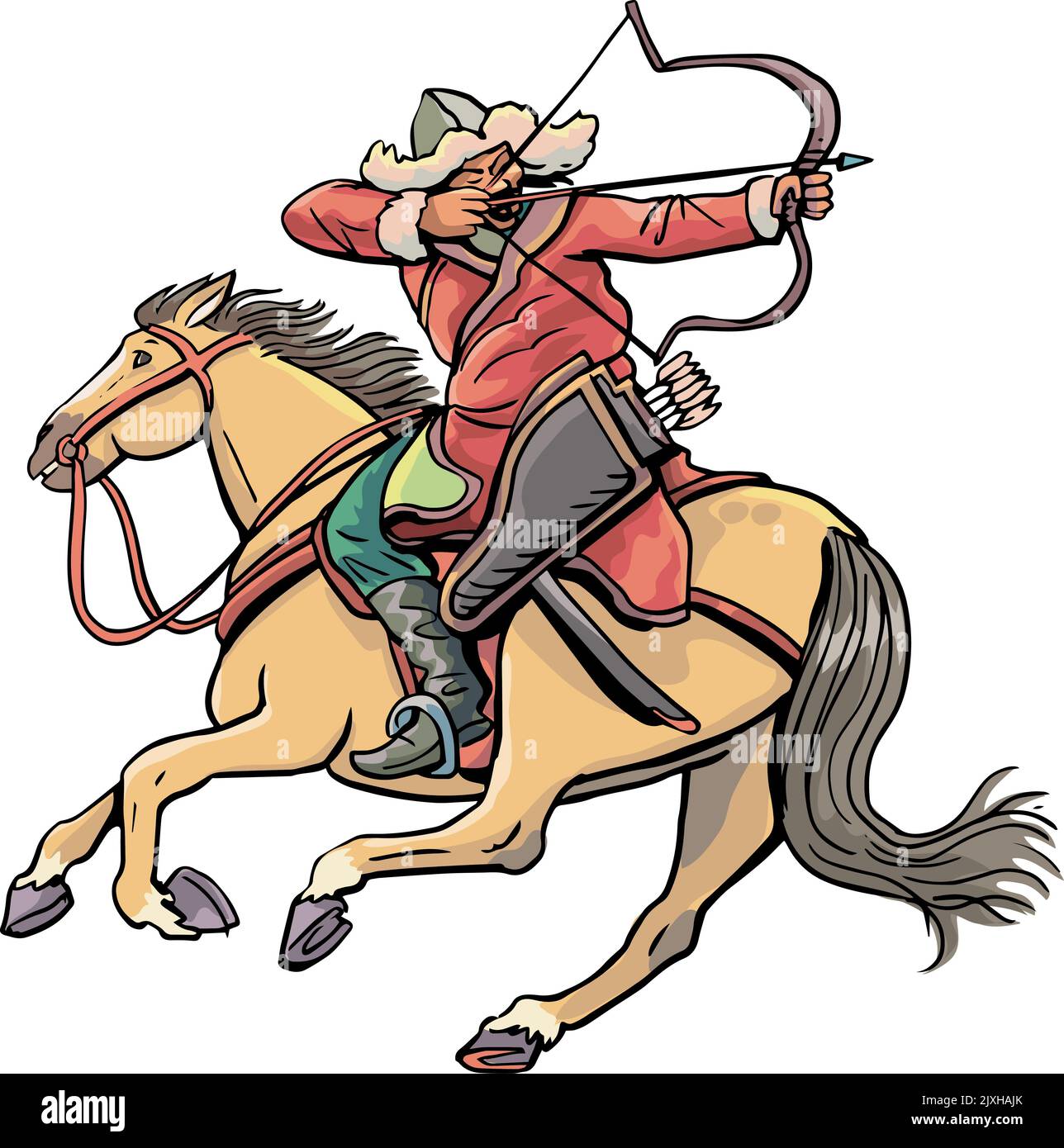 Mongol warrior horse hi-res stock photography and images - Alamy