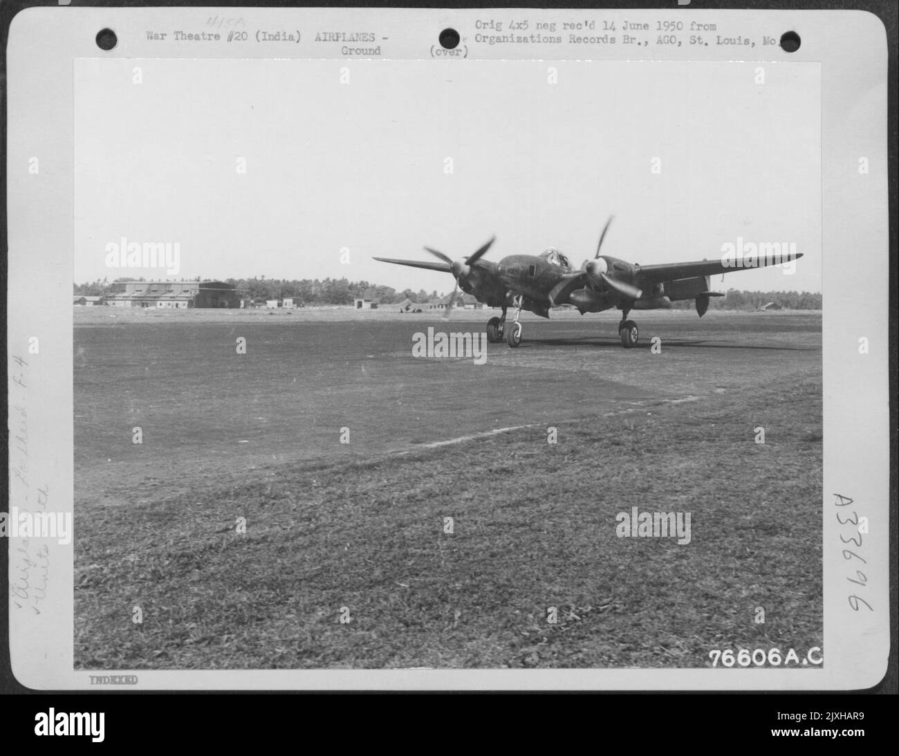 Lockheed F-4 of the 9th Photographic Reconnaissance Squadron landing at ...