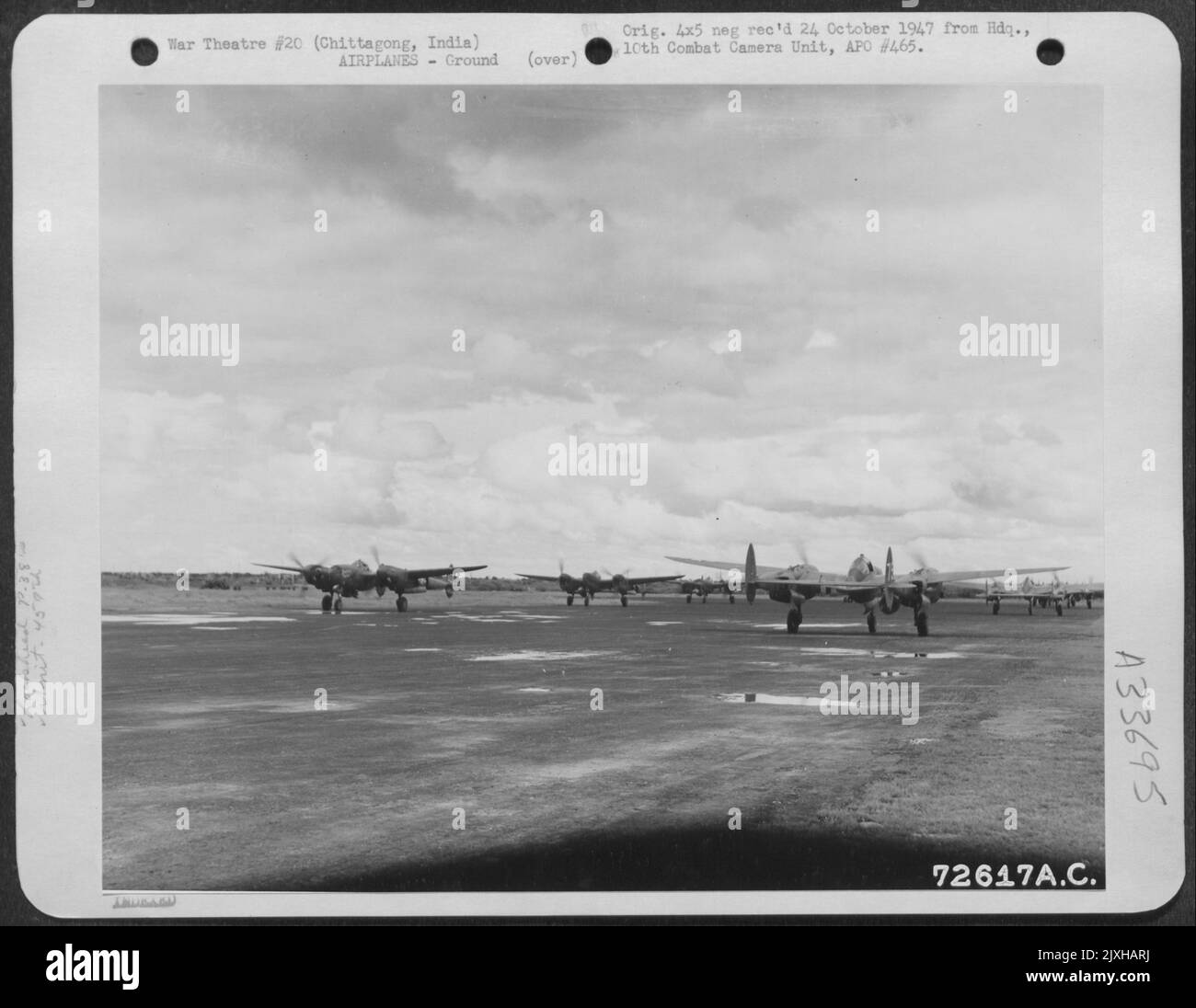 Lockheed P-38's of the 459th Fighter Squadron, nicknamed the "Twin ...