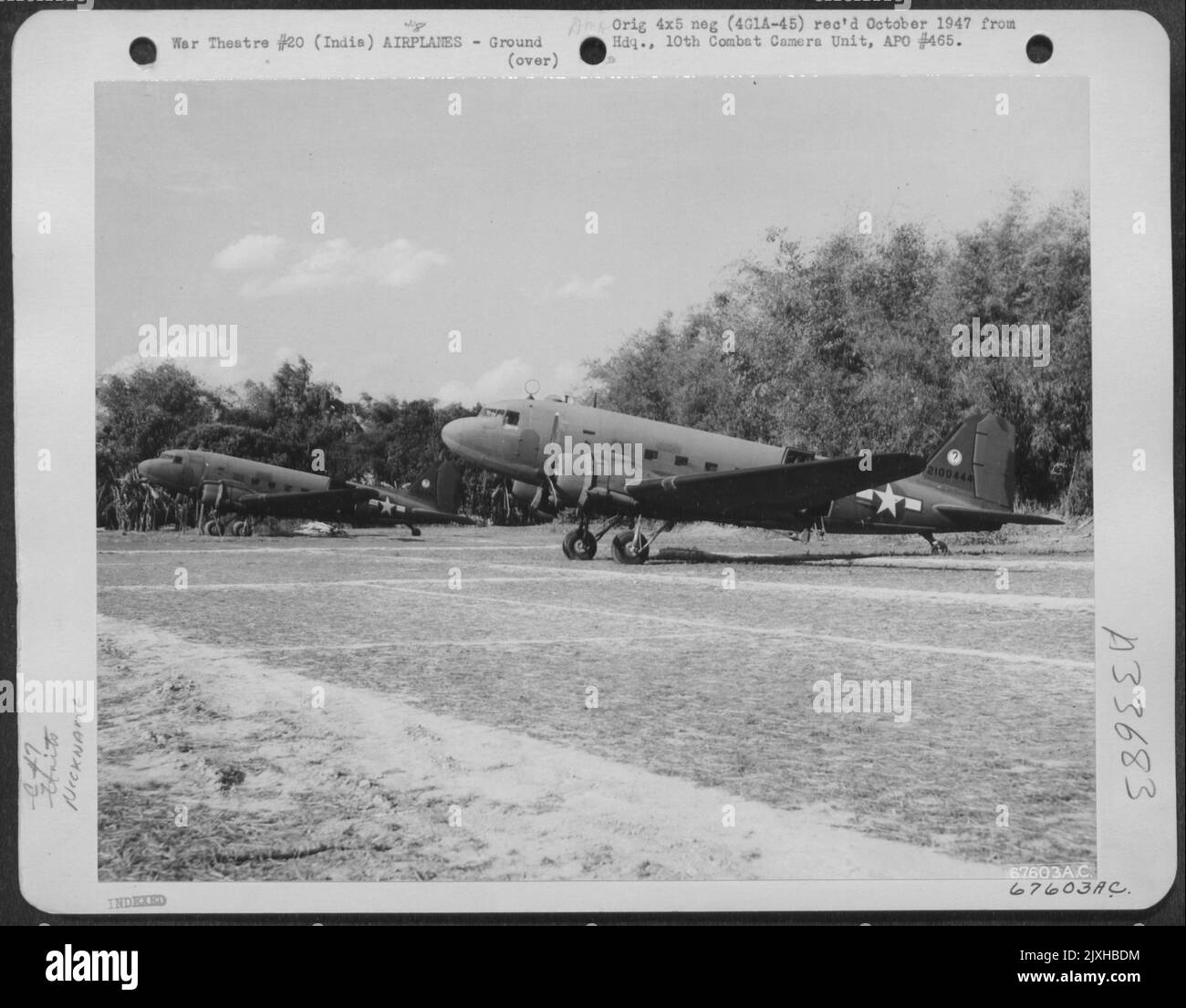 Douglas C-47 troop carrier planes of the 1st Air Commando Force, used ...