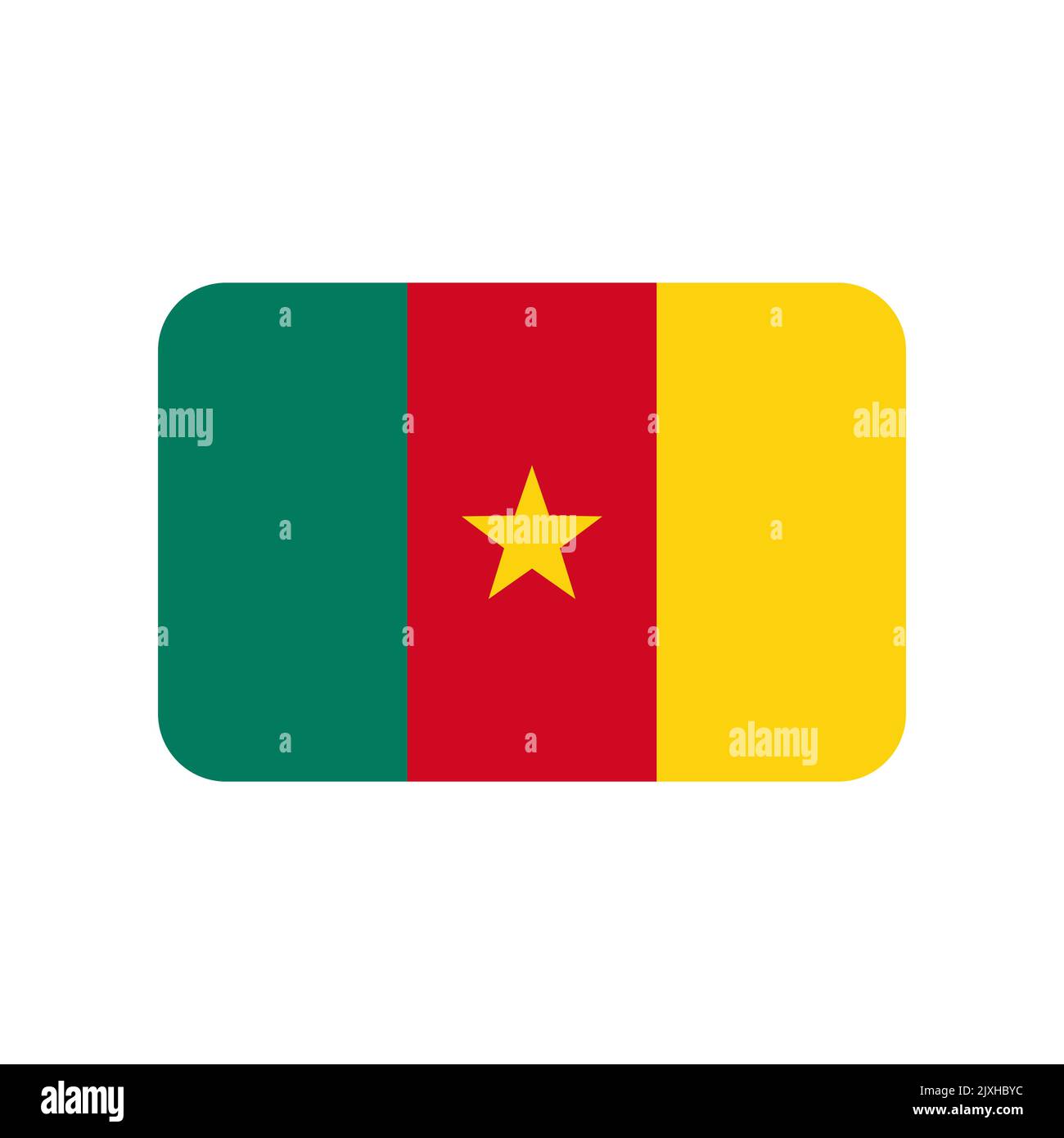 Cameroon Vector Flag Isolated On White Background Stock Vector Image