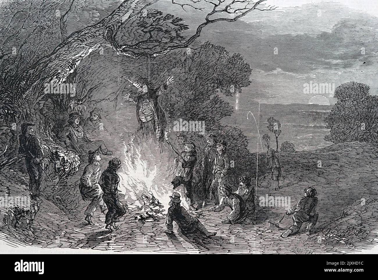 Illustration depicting a Guy Fawkes celebration. Guy Fawkes night ...