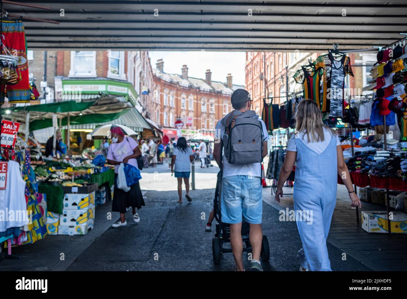 London- August 2022: Electric Avenue, a famous multicultural street in ...