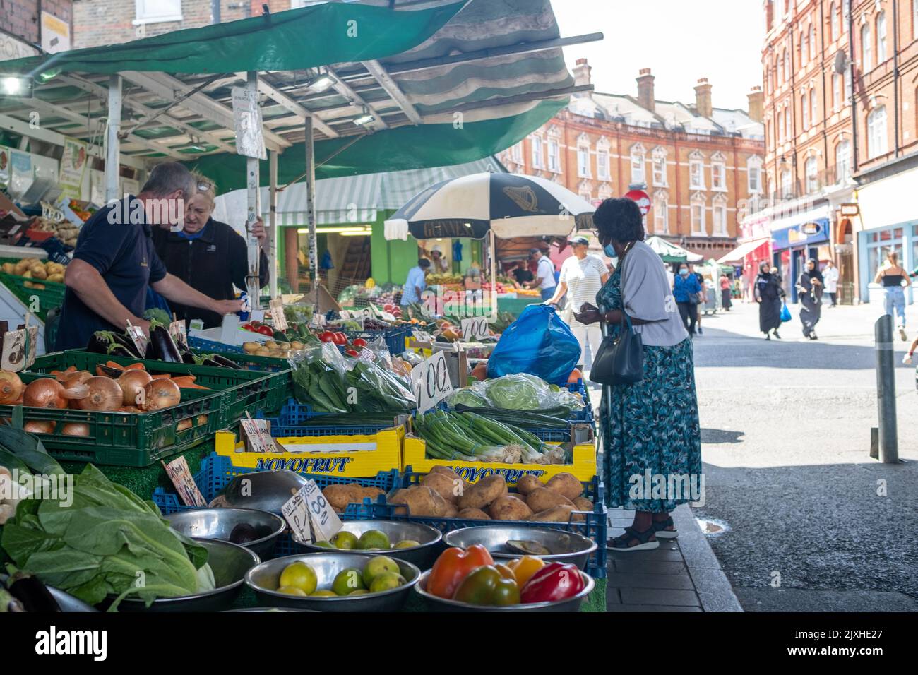 London- August 2022: Electric Avenue, a famous multicultural street in ...