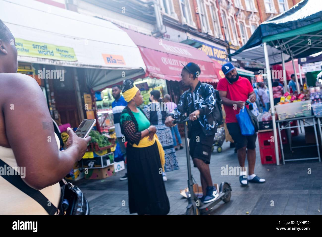 London- August 2022: Electric Avenue, a famous multicultural street in ...