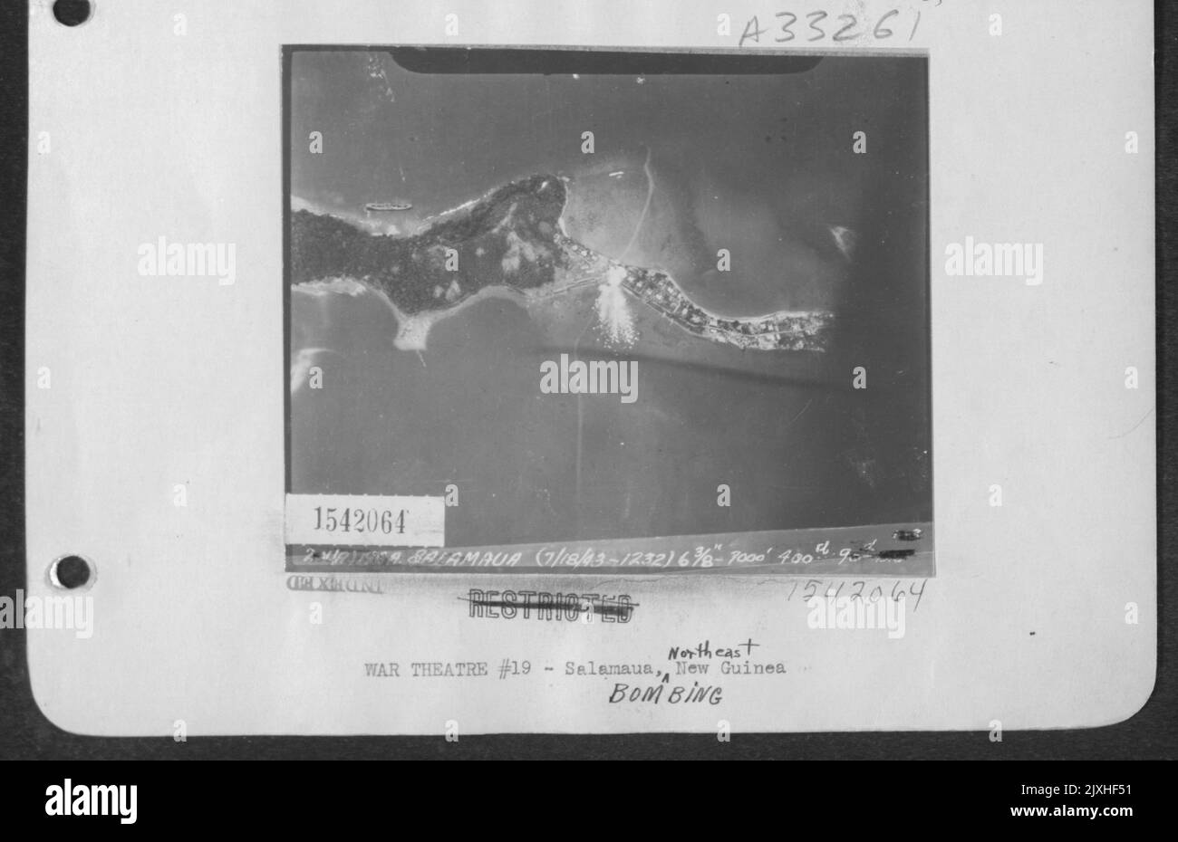 Salamaua, N.E. New Guinea-BOMBING Stock Photo - Alamy