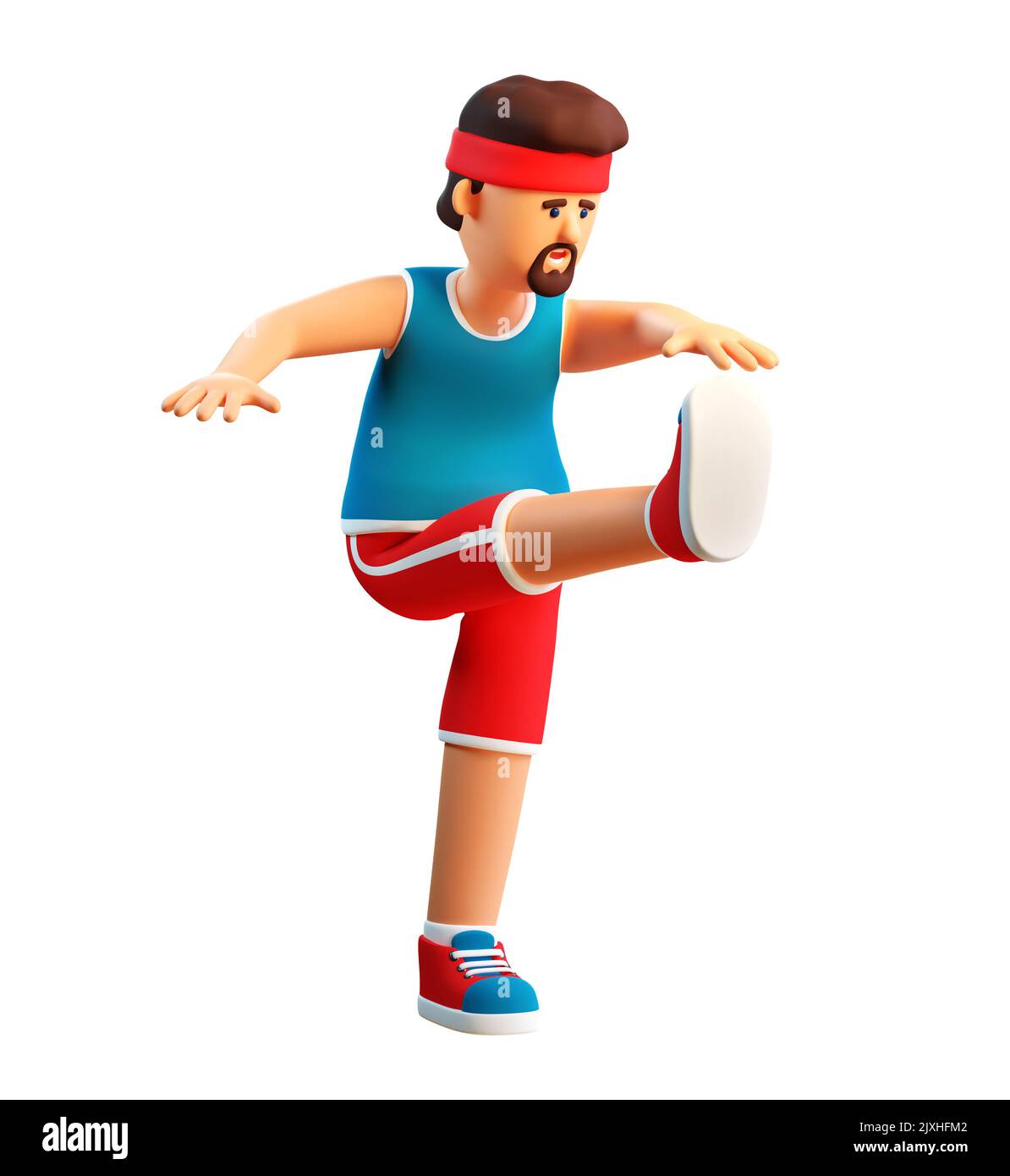 3d man doing aerobics Stock Photo - Alamy