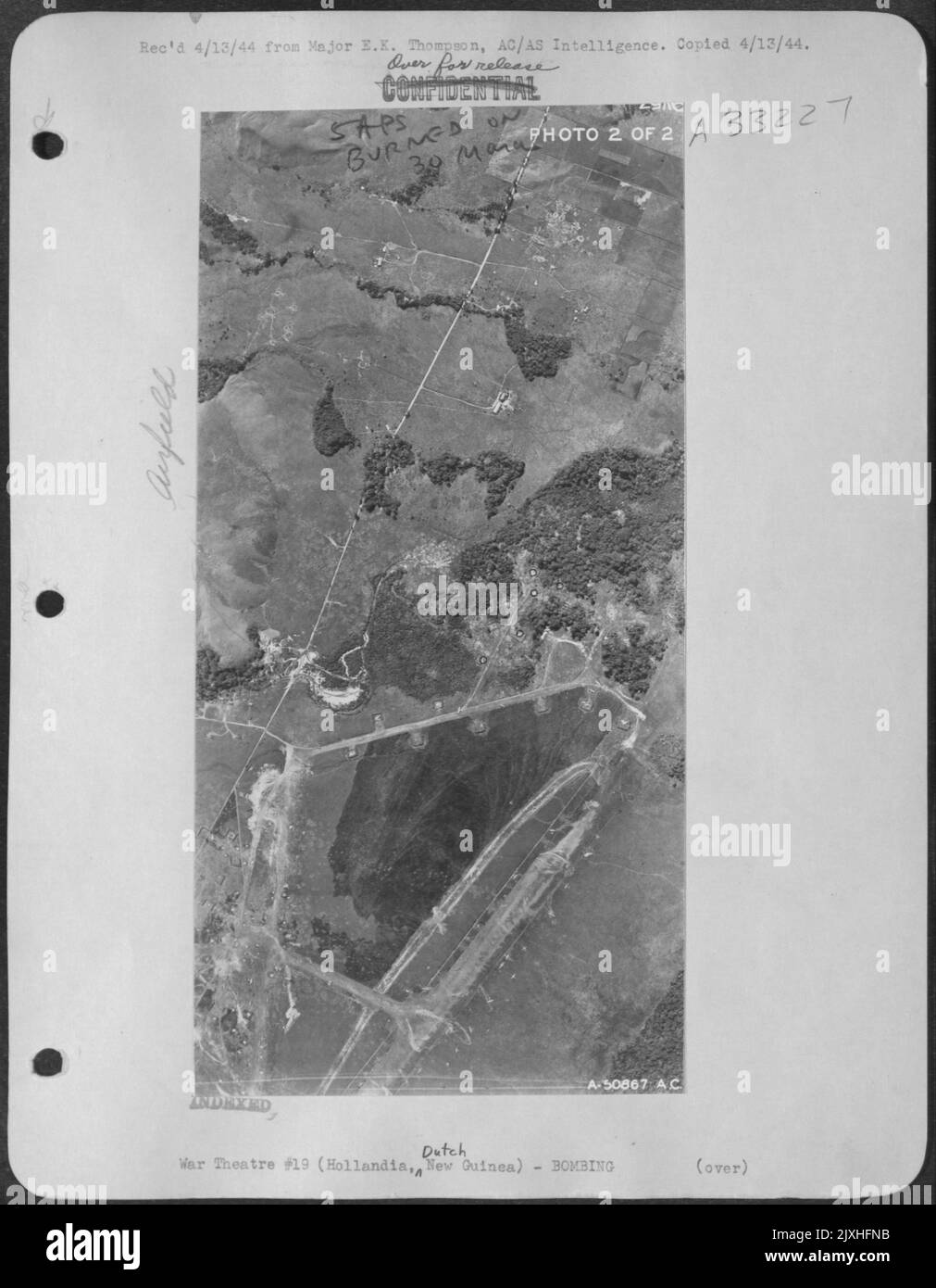 Hollandia, Dutch New Guinea-BOMBING Stock Photo - Alamy